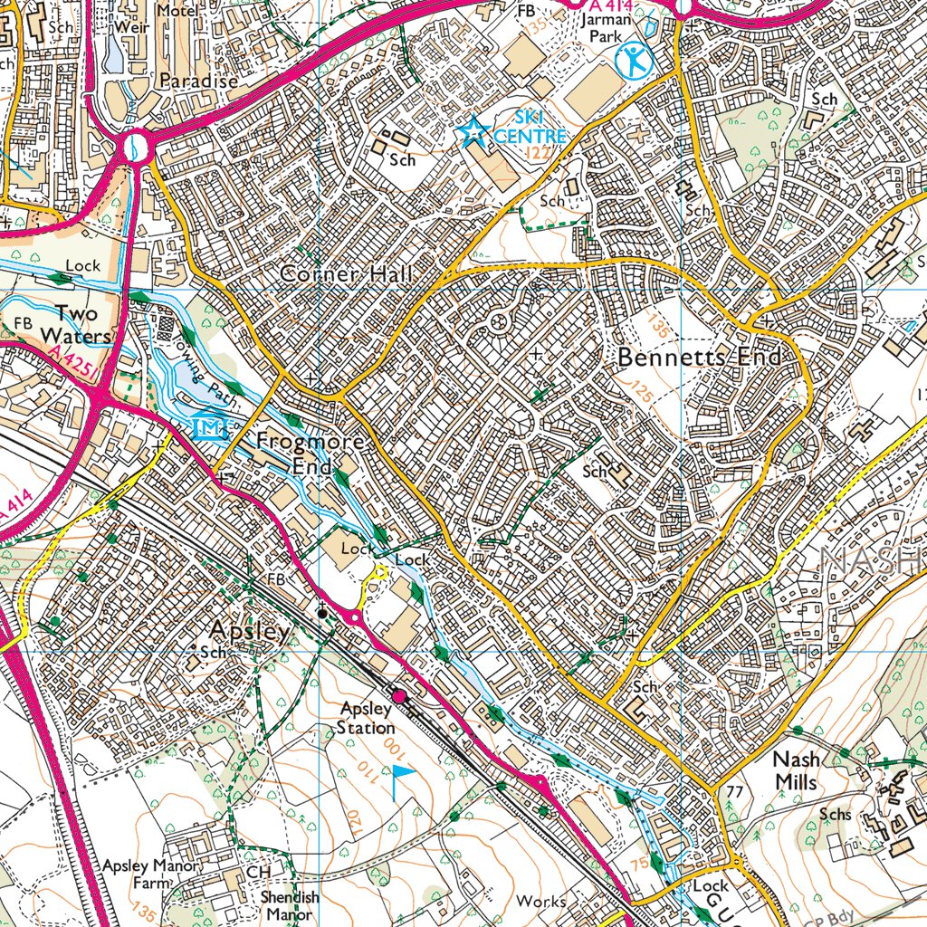 Bovingdon, Flaunden and Chipperfield Ward 1 (1:25,000) Map by UK ...