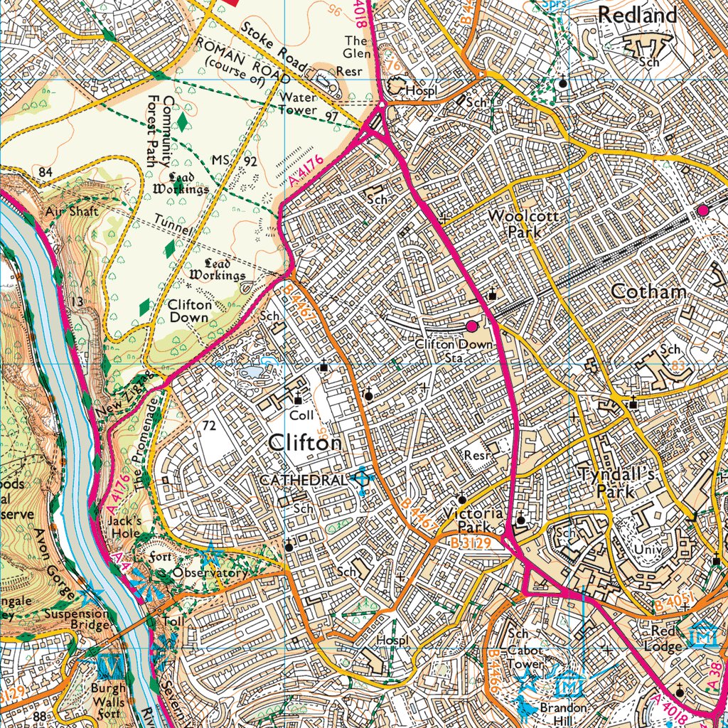 Avonmouth & Lawrence Weston Ward 1 (1:25,000) Map by UK Topographic ...