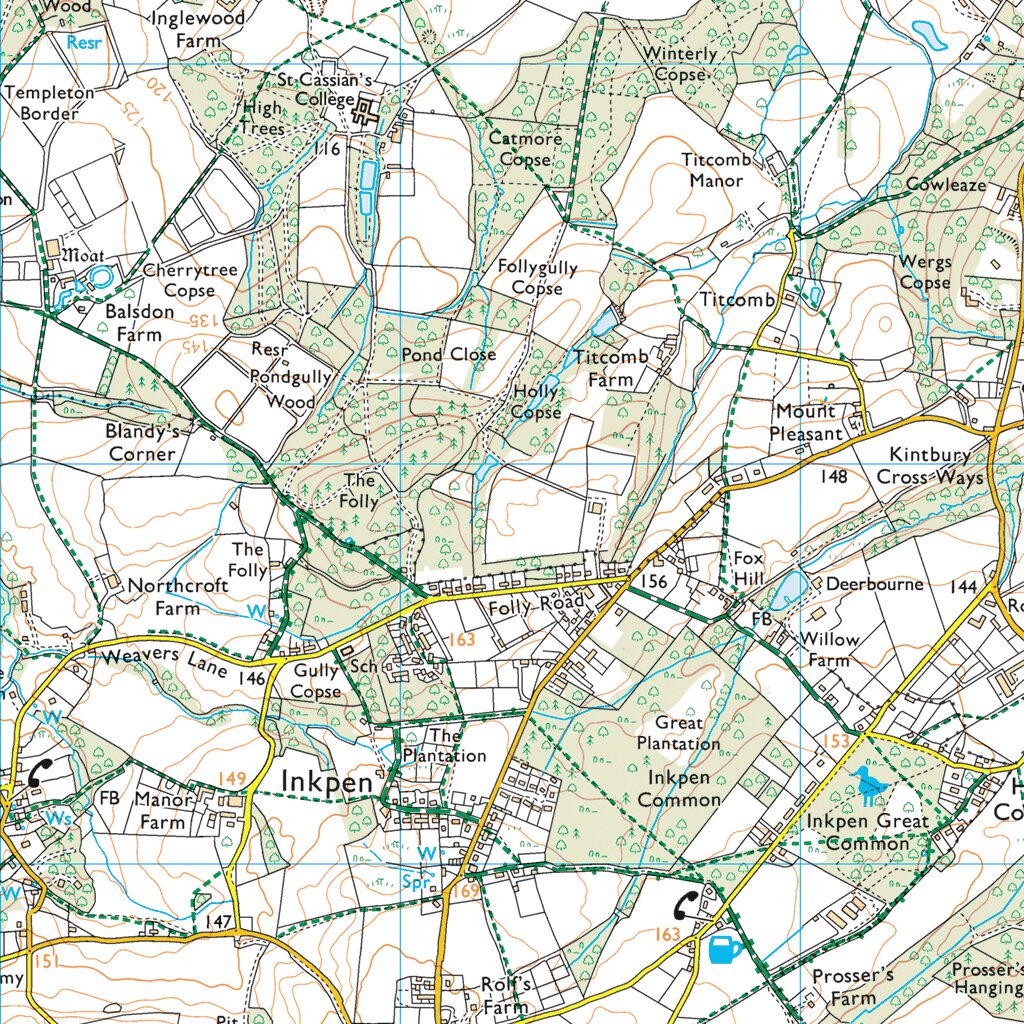 Hungerford & Kintbury Ward 1 (1:25,000) Map by UK Topographic Maps ...