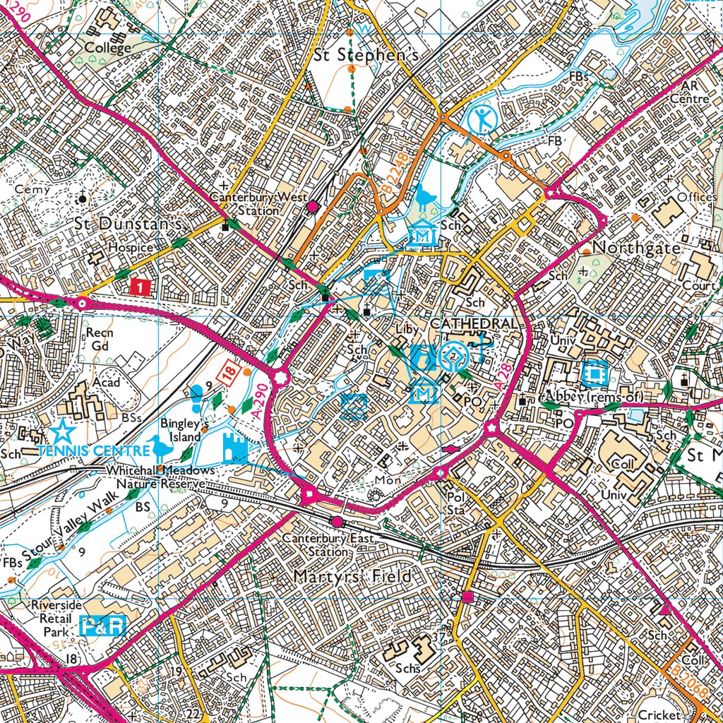 Boughton and Courtenay Ward 1 (1:25,000) Map by UK Topographic Maps ...