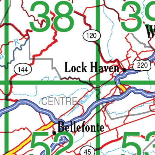Pennsylvania Atlas & Gazetteer Overview Map by Garmin | Avenza Maps