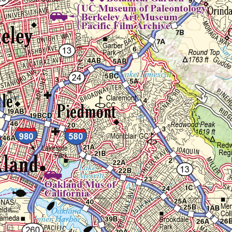 California Atlas & Gazetteer Page 71 Map by Garmin | Avenza Maps