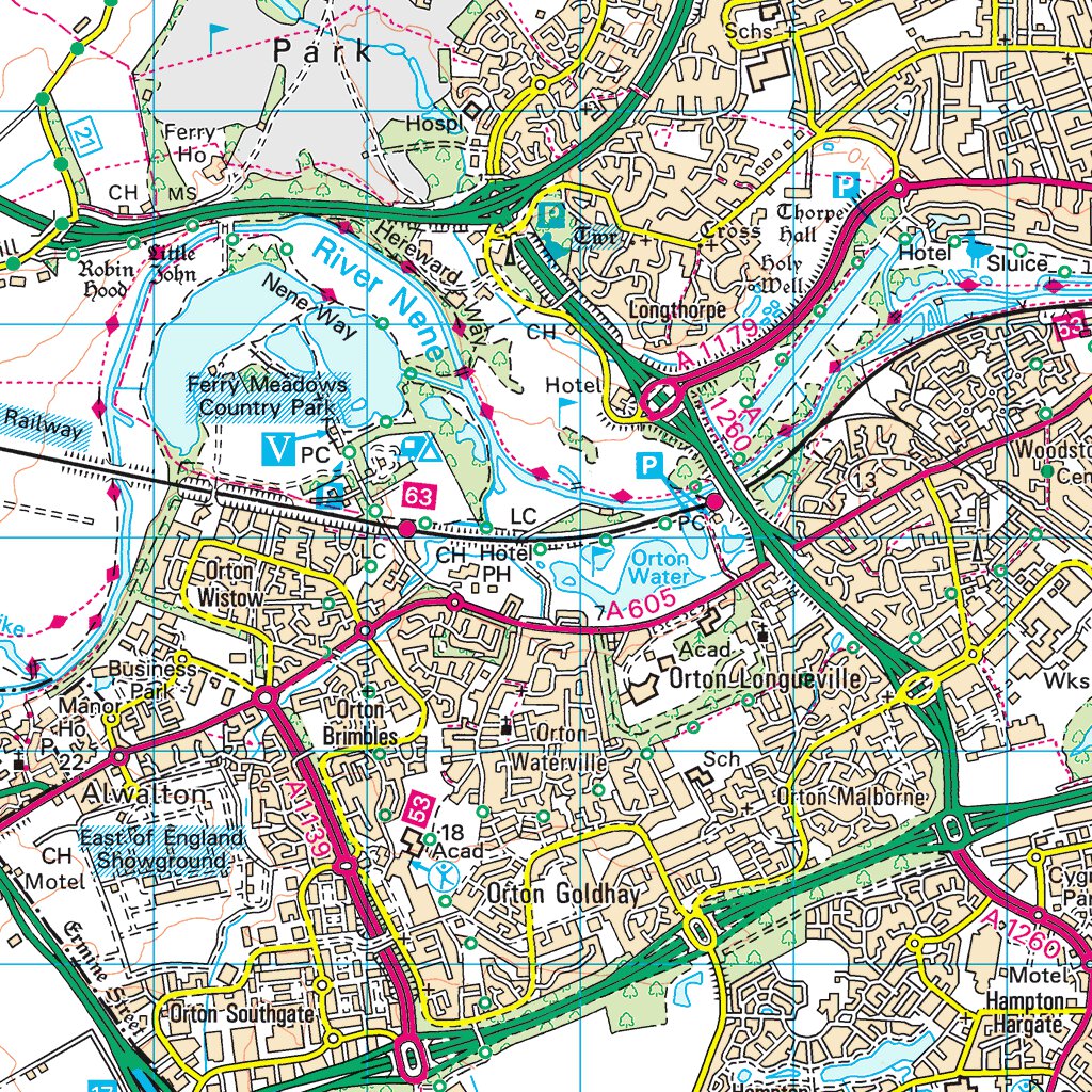 Oundle Ward 1 (1:50,000) Map by UK Topographic Maps | Avenza Maps