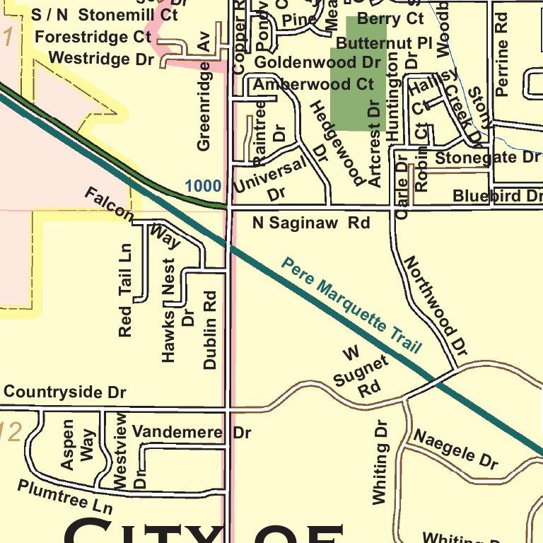 Midland County, Michigan - Complete Township Maps Map by Donald Dale ...