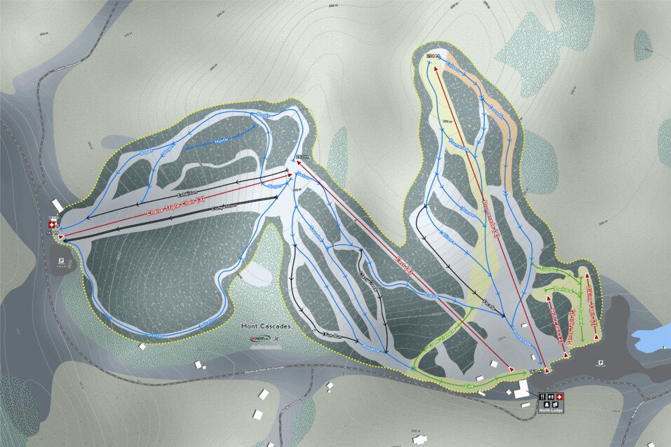 Mont Cascades Resort Map by Mapsynergy | Avenza Maps