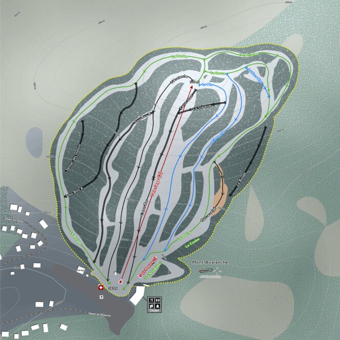 Mont Avalanche Resort Map by Mapsynergy | Avenza Maps