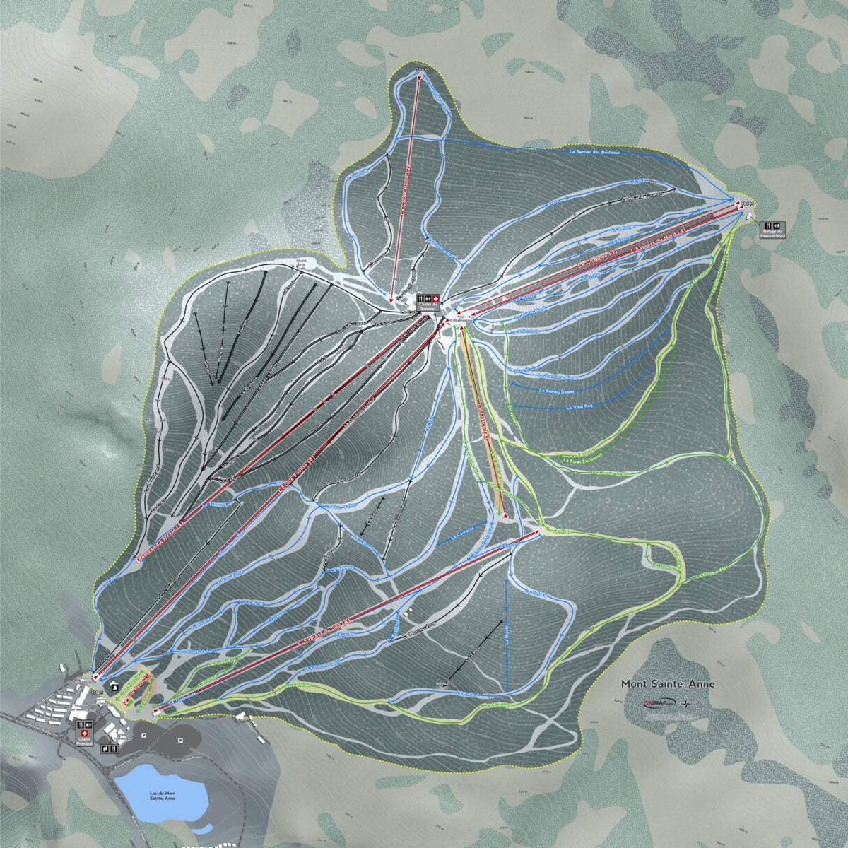 Mont Sainte-Anne Resort Map by Mapsynergy | Avenza Maps