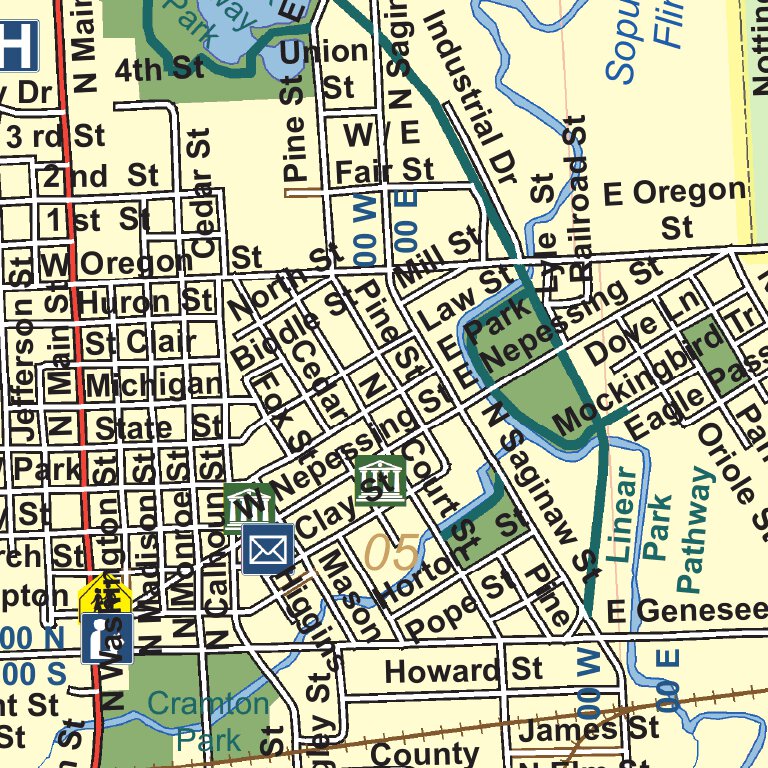 City of Lapeer, Lapeer County, MI Map by Donald Dale Milne | Avenza Maps