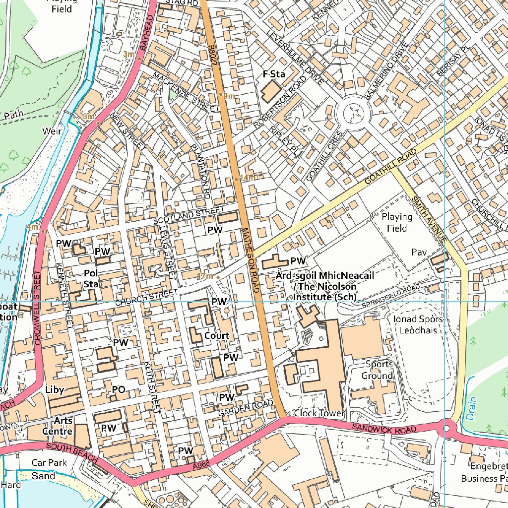 Steornabhagh a Tuath Ward 1 (1:10,000) Map by UK Topographic Maps ...