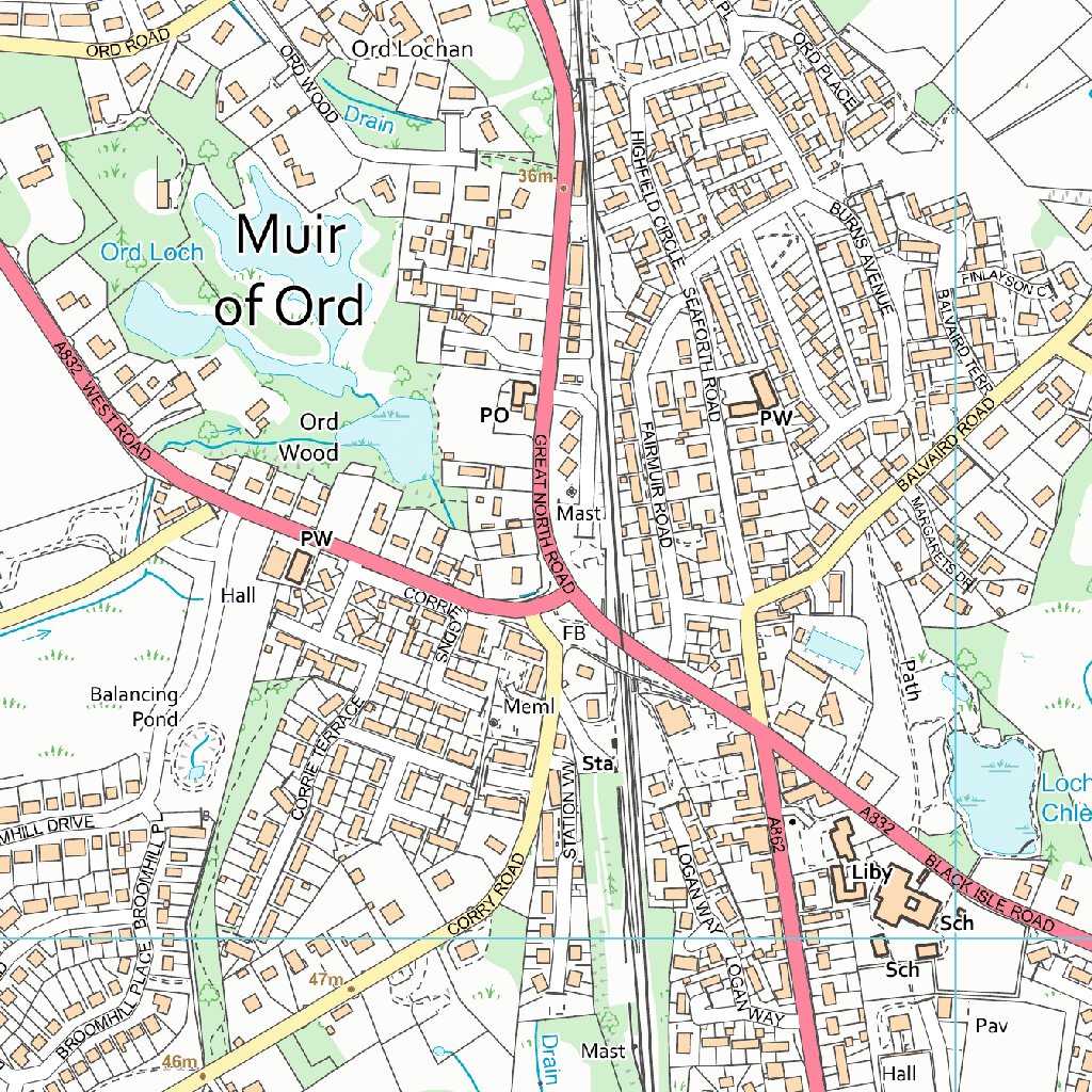 Dingwall and Seaforth Ward 1 (1:10,000) Map by UK Topographic Maps ...