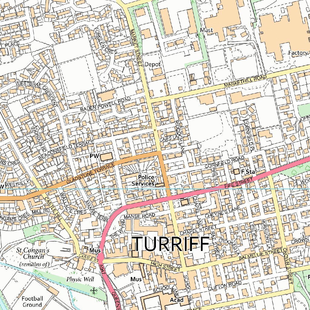 Turriff and District Ward 3 (1:10,000) Map by UK Topographic Maps ...