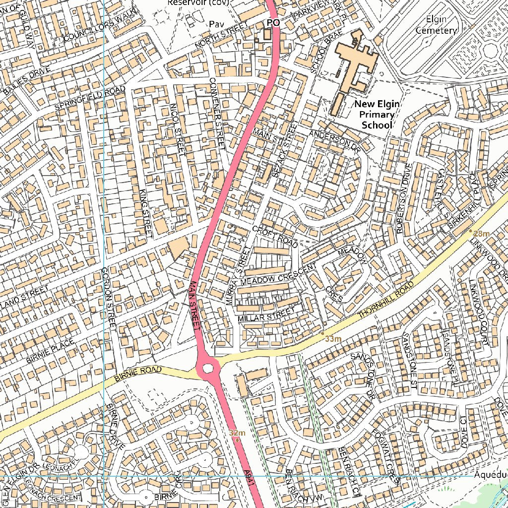Elgin City South Ward 1 (1:10,000) Map by UK Topographic Maps | Avenza Maps