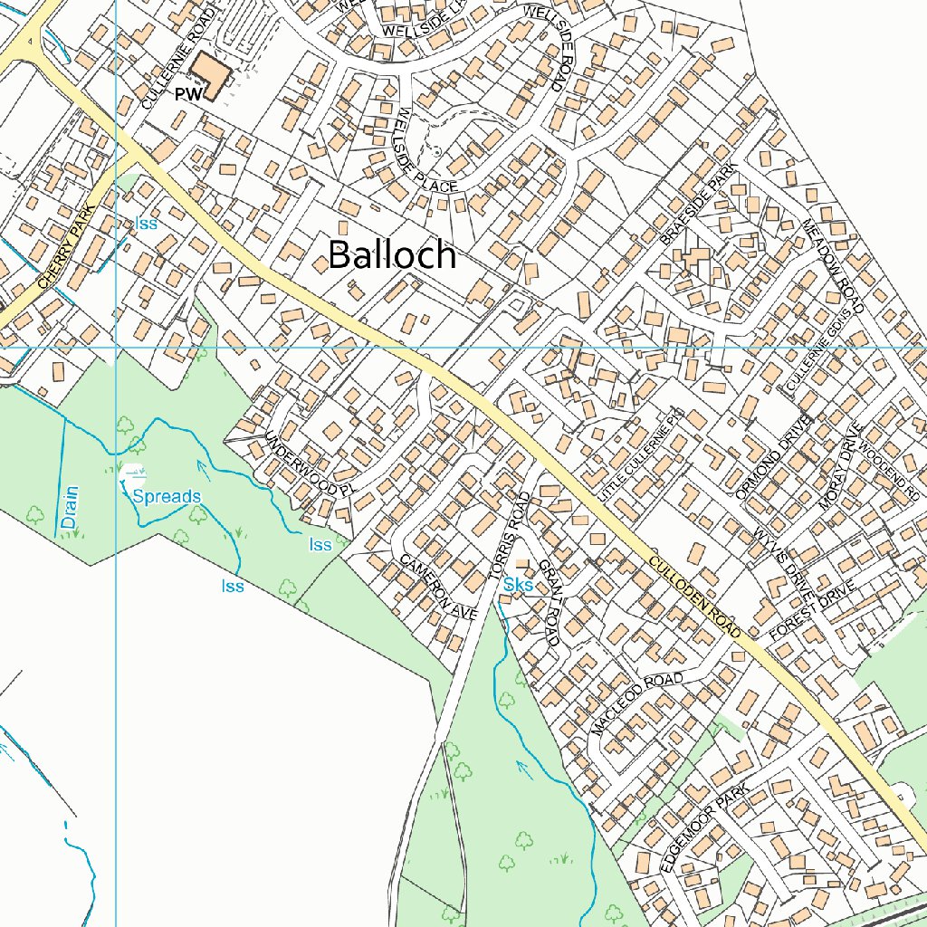 Inverness Millburn Ward 1 (1:10,000) Map by UK Topographic Maps ...