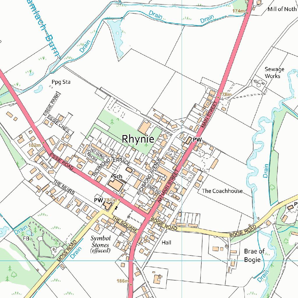 Huntly, Strathbogie and Howe of Alford Ward 1 (1:10,000) Map by UK ...