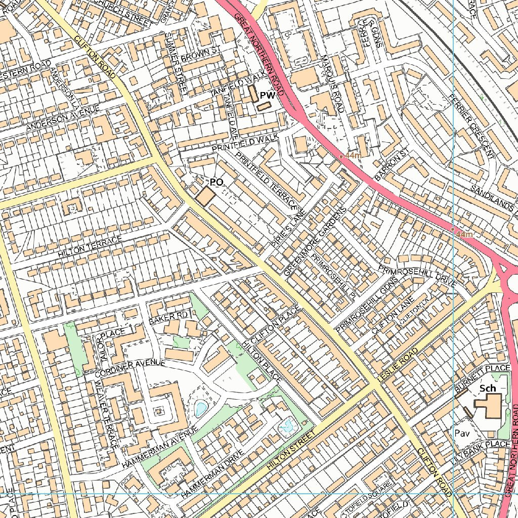 Dyce/Bucksburn/Danestone Ward 1 (1:10,000) Map by UK Topographic Maps ...