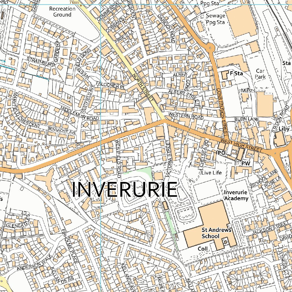 Inverurie and District Ward 1 (1:10,000) Map by UK Topographic Maps ...