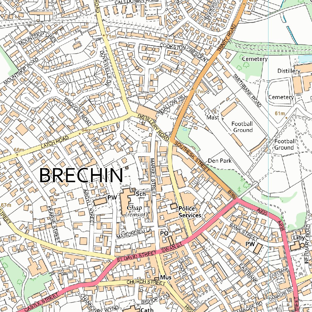 Brechin and Edzell Ward 6 (1:10,000) Map by UK Topographic Maps ...