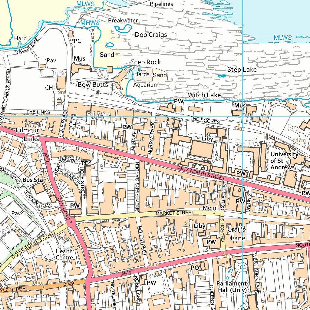 St. Andrews Ward 1 (1:10,000) Map by UK Topographic Maps | Avenza Maps