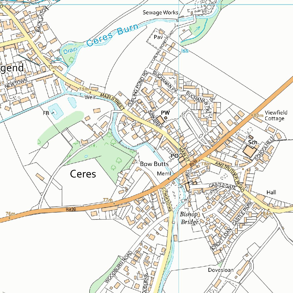 Cupar Ward 1 (1:10,000) Map by UK Topographic Maps | Avenza Maps
