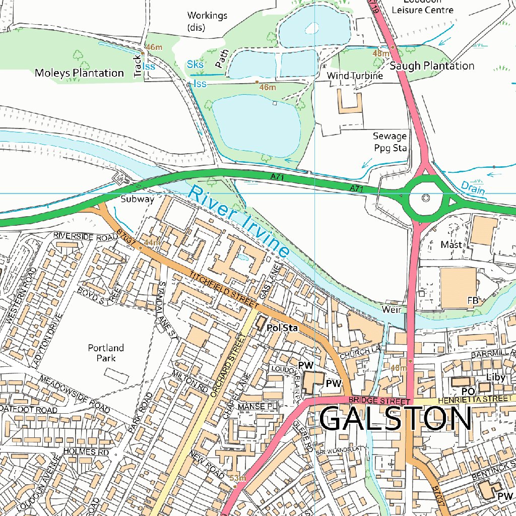 Kilmarnock East and Hurlford Ward 1 (1:10,000) Map by UK Topographic ...
