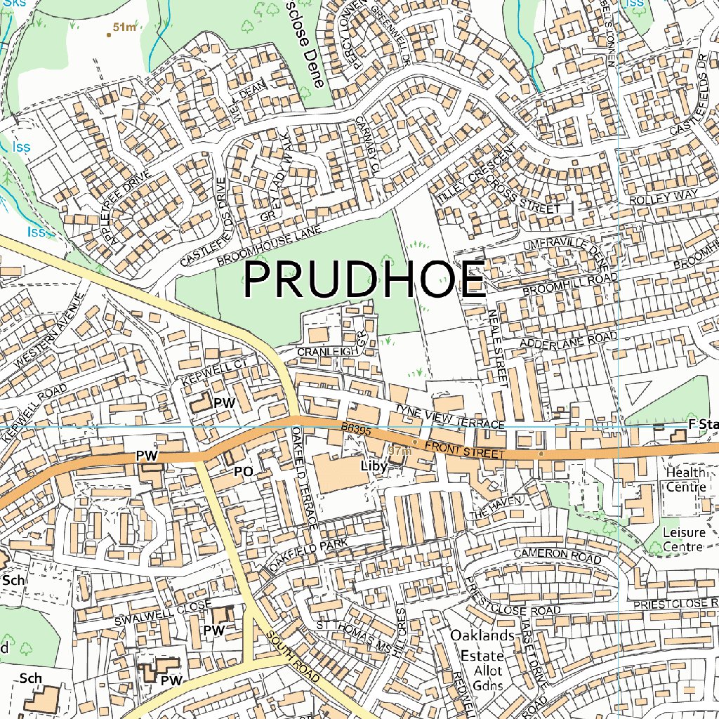 Crawcrook and Greenside Ward 1 (1:10,000) Map by UK Topographic Maps ...