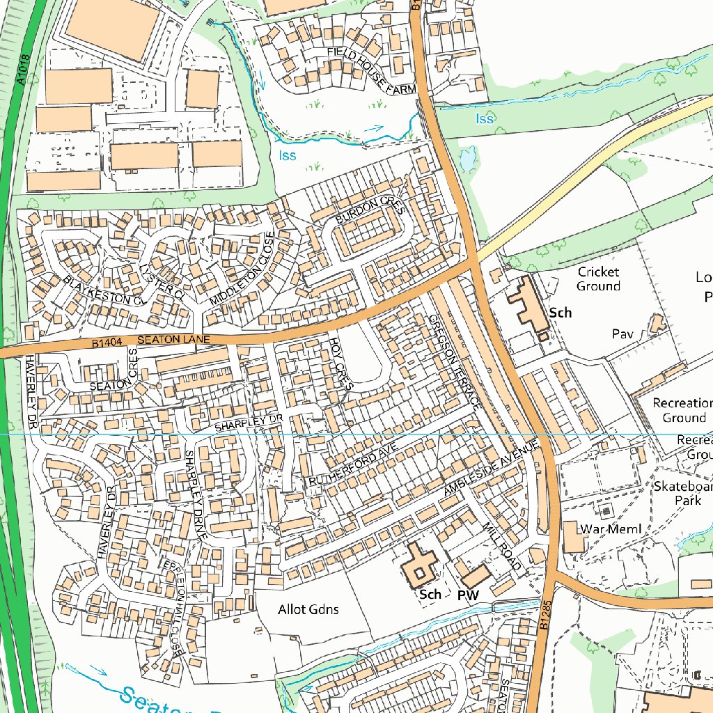 Copt Hill Ward 1 (1:10,000) Map by UK Topographic Maps | Avenza Maps