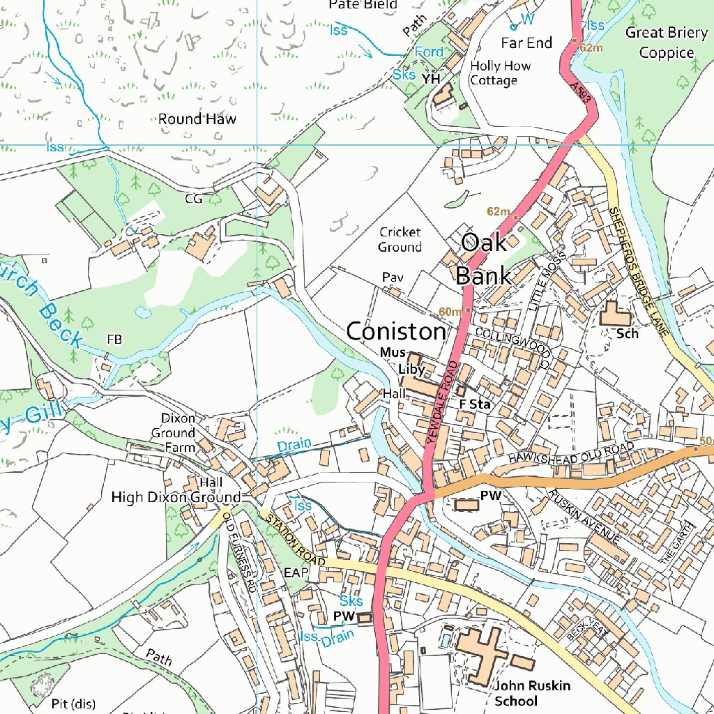 Coniston and Hawkshead Ward 2 (1:10,000) Map by UK Topographic Maps ...