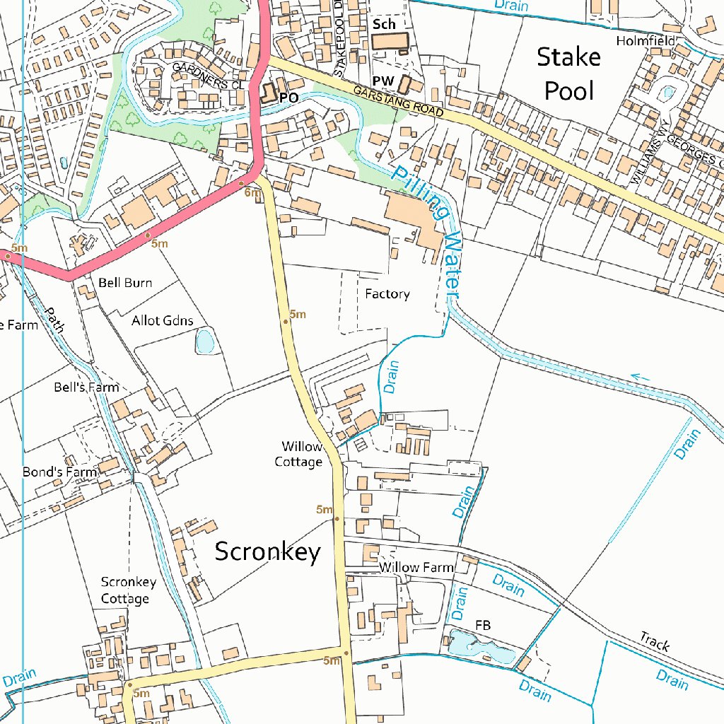 Pilling Ward 1 (1:10,000) Map by UK Topographic Maps | Avenza Maps