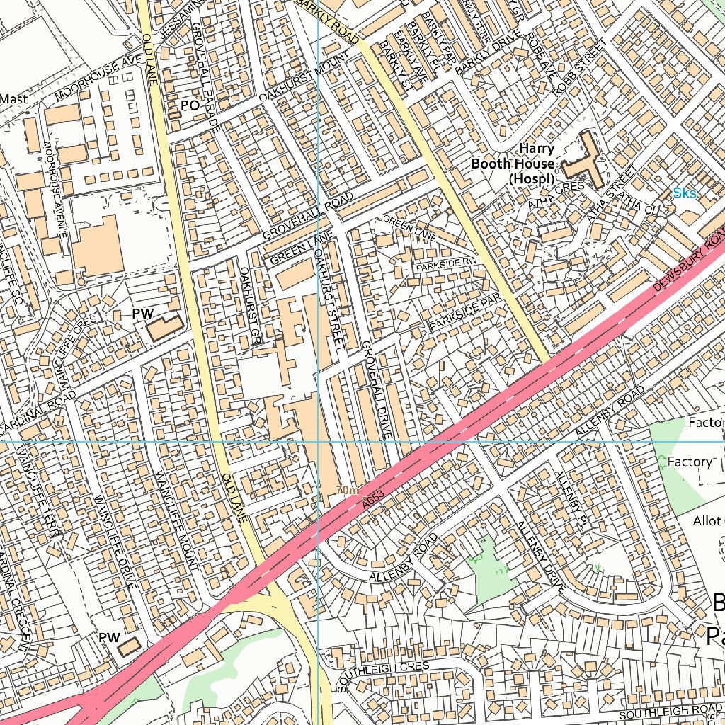 Ardsley & Robin Hood Ward 1 (1:10,000) Map by UK Topographic Maps ...