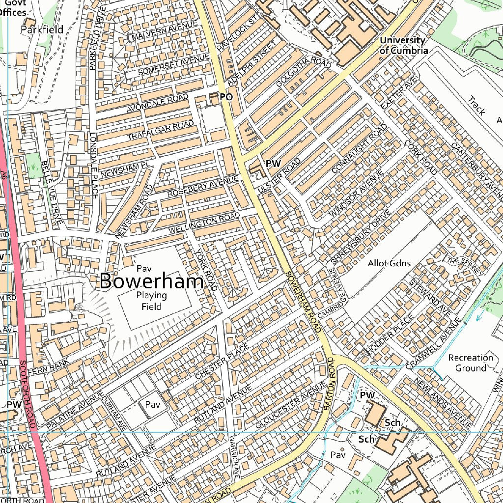 Scotforth West Ward 1 (1:10,000) Map by UK Topographic Maps | Avenza Maps