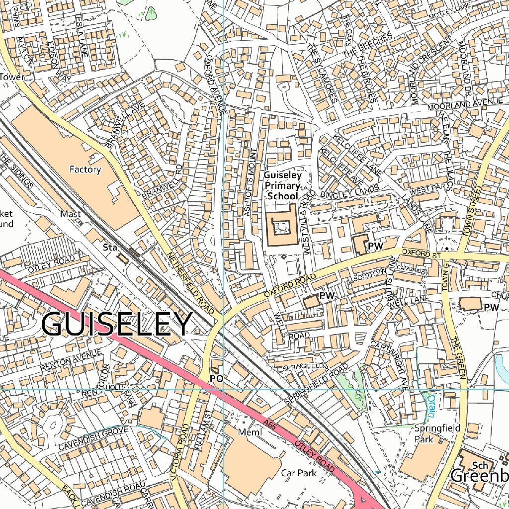 Guiseley & Rawdon Ward 1 (1:10,000) Map by UK Topographic Maps | Avenza ...