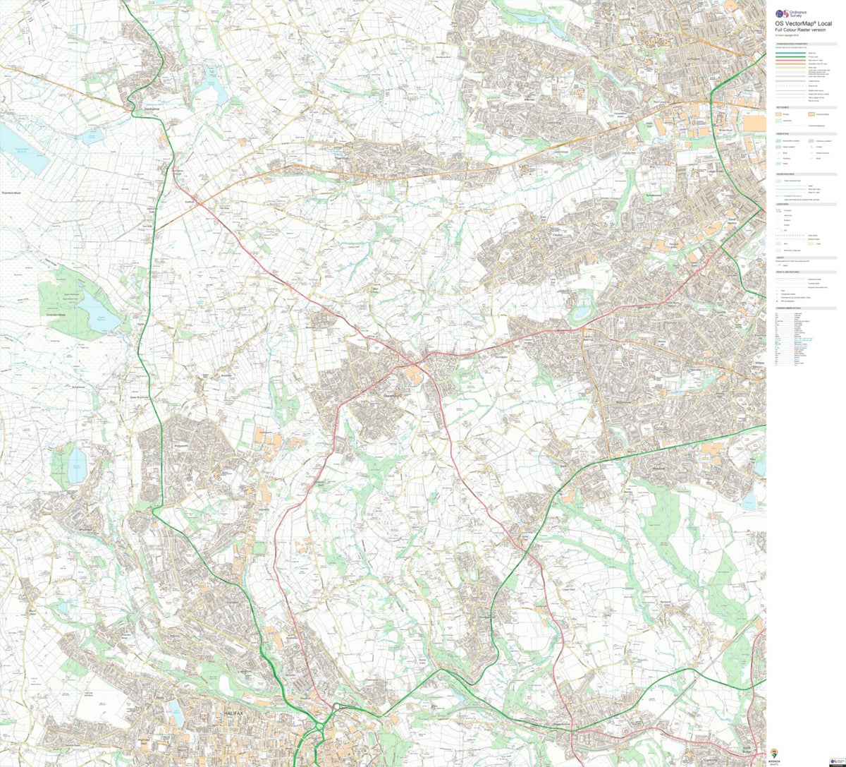 Northowram and Shelf Ward 1 (1:10,000) Map by UK Topographic Maps ...