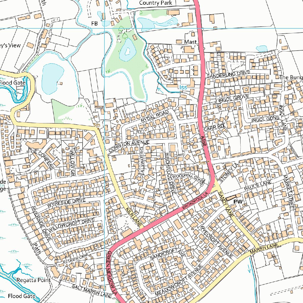 Rural North Fylde Ward 1 (1:10,000) Map by UK Topographic Maps | Avenza ...