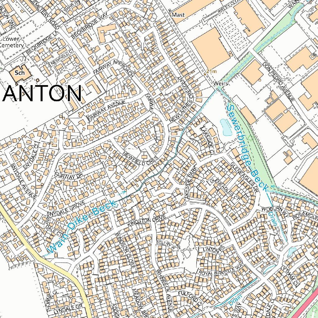 Featherstone Ward 1 (1:10,000) Map by UK Topographic Maps | Avenza Maps