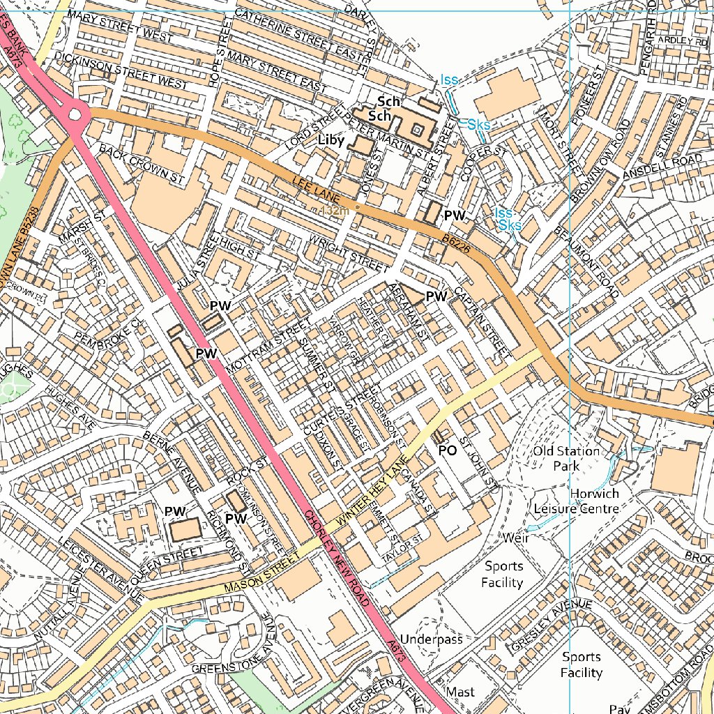 Aspull, New Springs & Whelley Ward 1 (1:10,000) Map by UK Topographic ...