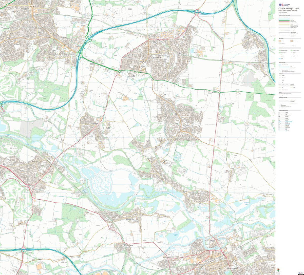 Kippax & Methley Ward 1 (1:10,000) Map by UK Topographic Maps | Avenza Maps