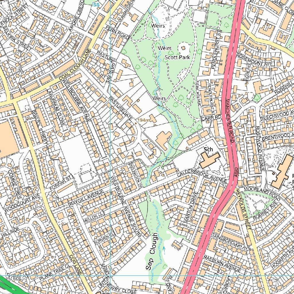 Hapton with Park Ward 1 (1:10,000) Map by UK Topographic Maps | Avenza Maps