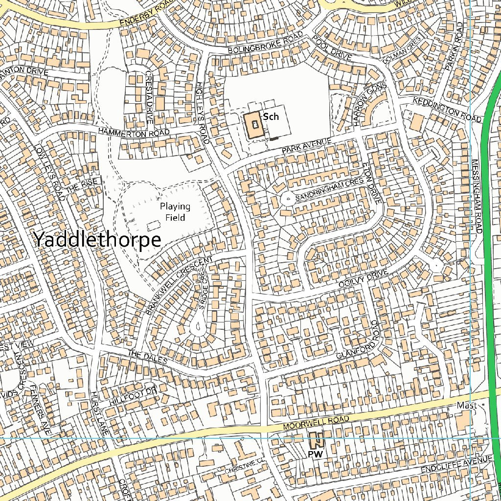 Messingham Ward 1 (1:10,000) Map by UK Topographic Maps | Avenza Maps