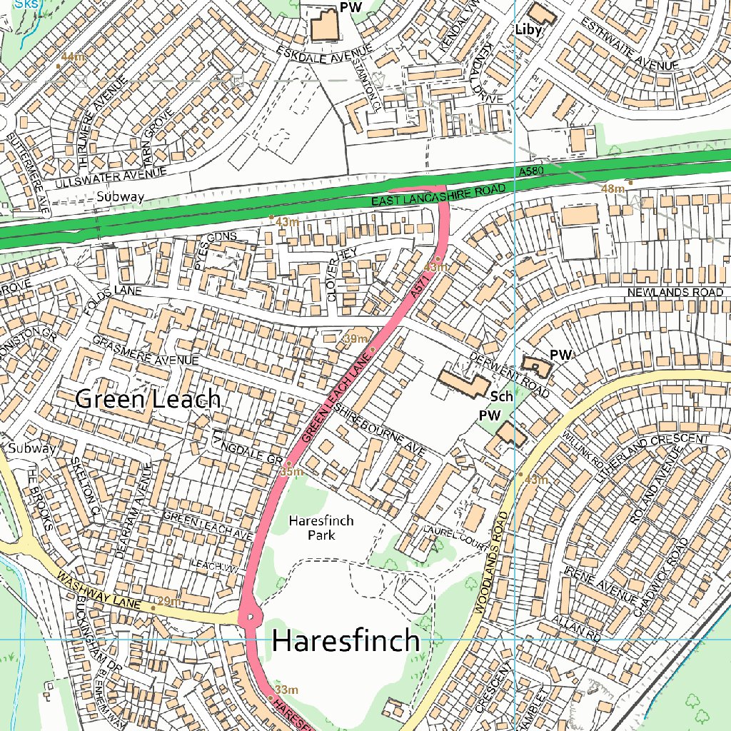 Rainford Ward 1 (1:10,000) Map by UK Topographic Maps | Avenza Maps