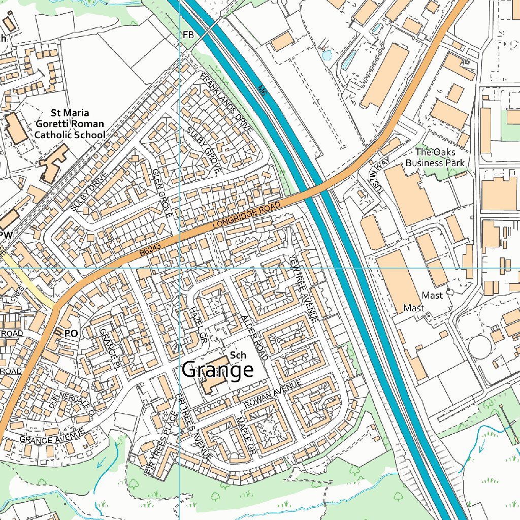 Samlesbury & Walton Ward 1 (1:10,000) Map by UK Topographic Maps ...