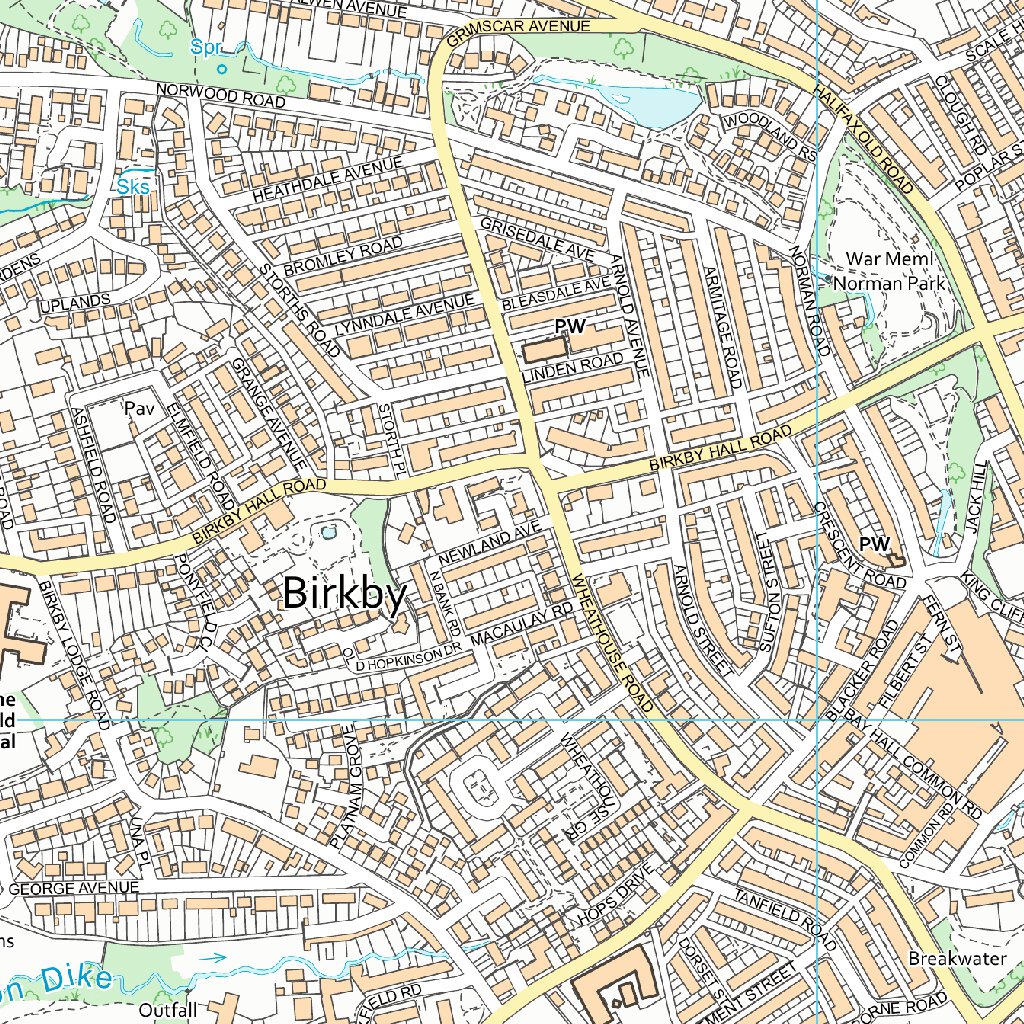 Greetland and Stainland Ward 1 (1:10,000) Map by UK Topographic Maps ...