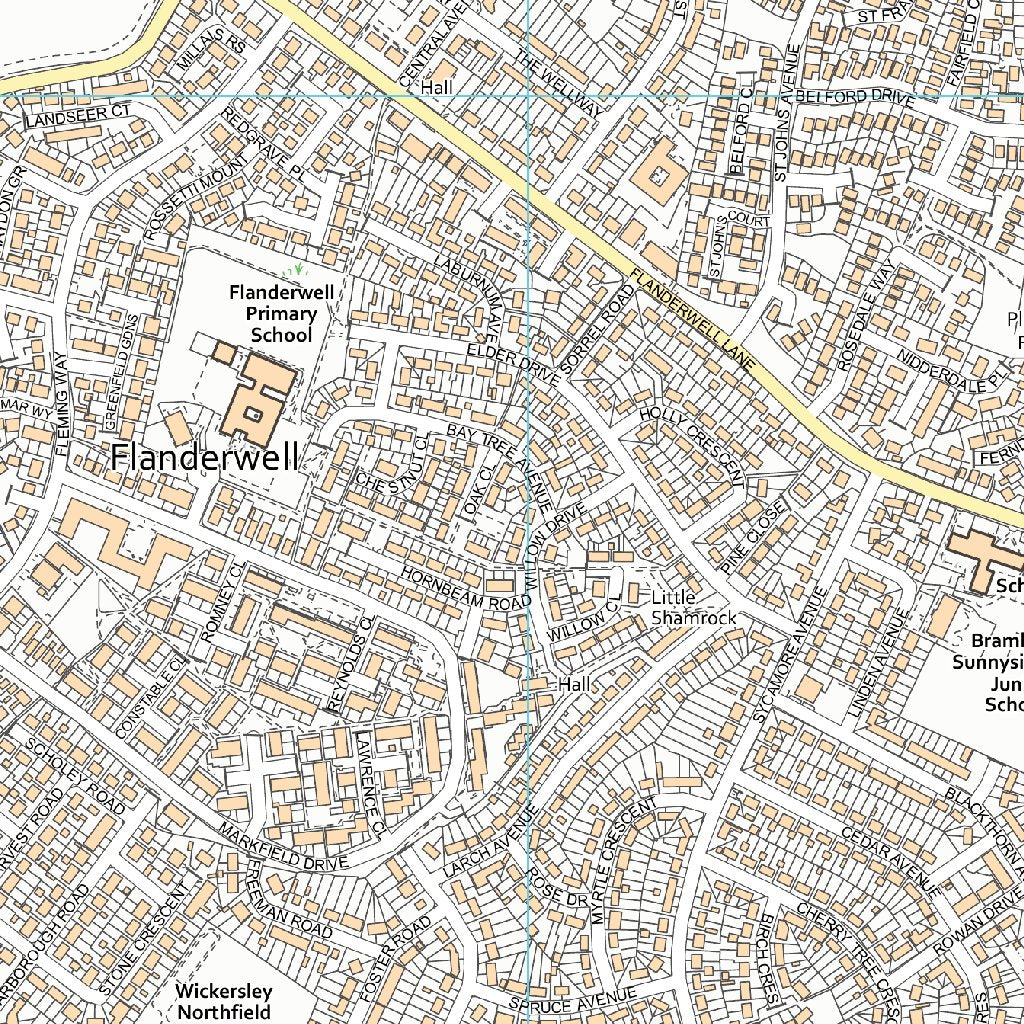 Dinnington Ward 1 (1:10,000) Map by UK Topographic Maps | Avenza Maps