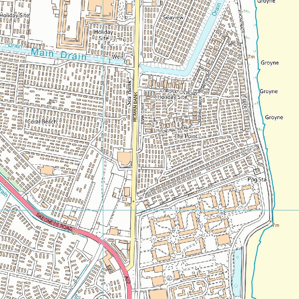 Ingoldmells Ward 1 (1:10,000) Map by UK Topographic Maps | Avenza Maps