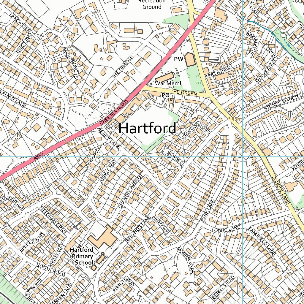 Weaver & Cuddington Ward 1 (1:10,000) Map by UK Topographic Maps ...