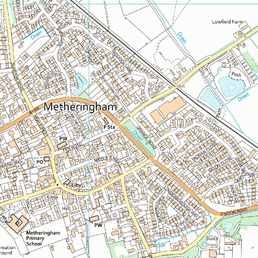 Metheringham Rural Ward 1 (1:10,000) Map by UK Topographic Maps ...