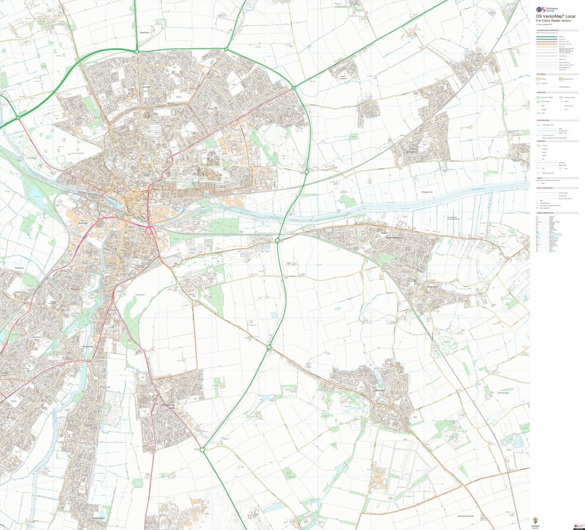 Heighington & Washingborough Ward 1 (1:10,000) Map by UK Topographic ...