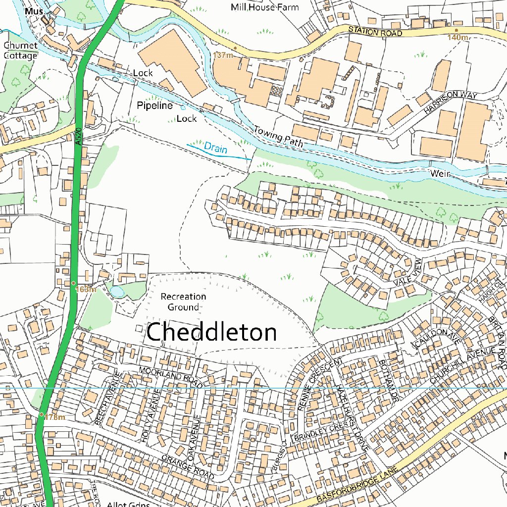 Cheddleton Ward 1 (1:10,000) Map by UK Topographic Maps | Avenza Maps