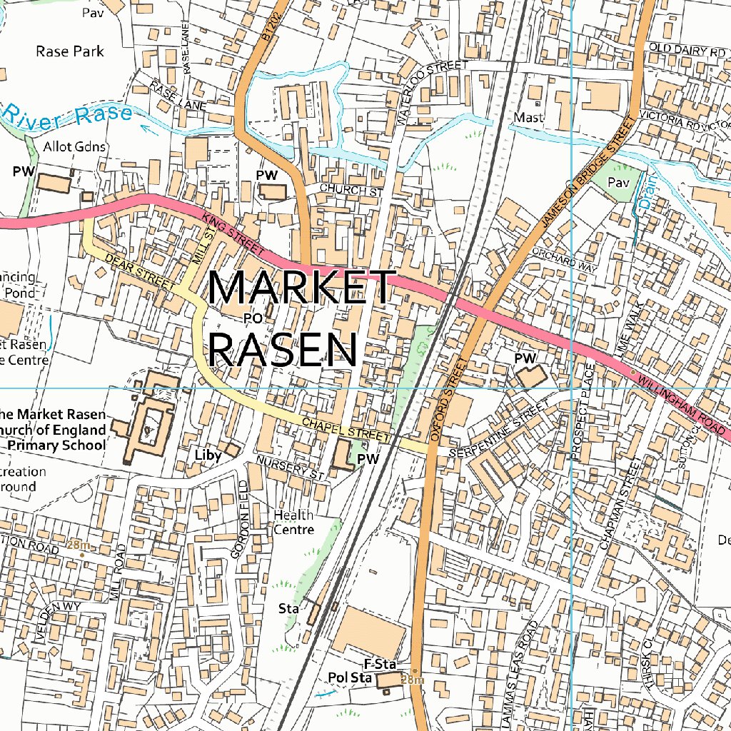 Market Rasen Ward 1 (1:10,000) Map by UK Topographic Maps | Avenza Maps