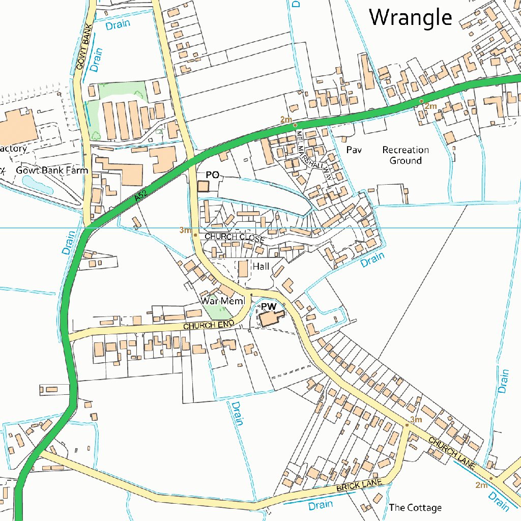Old Leake and Wrangle Ward 1 (1:10,000) Map by UK Topographic Maps ...