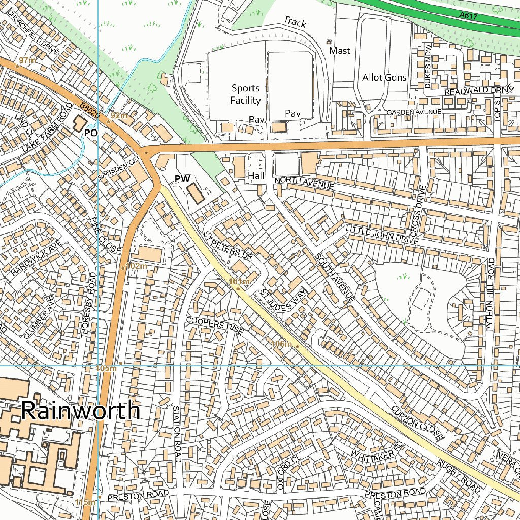 Rainworth North & Rufford Ward 1 (1:10,000) Map by UK Topographic Maps ...
